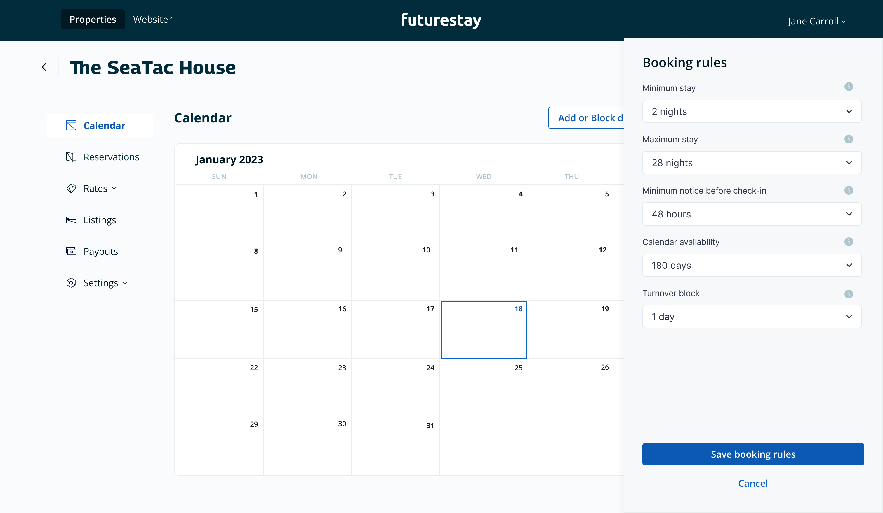 Managing your calendar availability